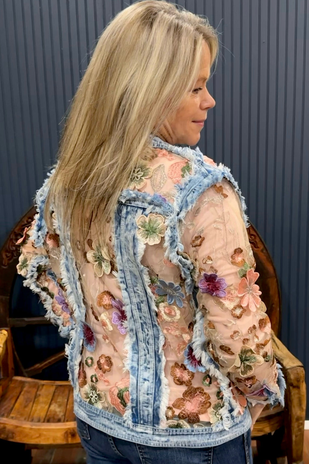 Denim n' Lace Jacket | GALLOP 'N GLITZ – Gallop 'n Glitz